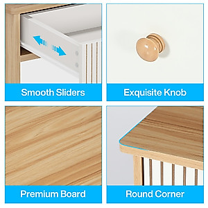 Tribesigns Computer Desk with 4 Drawers, 51-Inch Home Office Desks with Storage, Modern Wooden Executive Desk Study Writing Table Workstation for Small Space, Bedroom