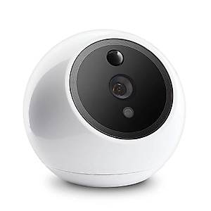 Amaryllo iBabi Smart Baby Monitor: 1080p FHD, Night Vision, Cry/Voice Alerts, 360 Auto-Tracking PTZ, Danger Zone, Baby's Daily Insights, Two-Way Audio, Lullaby Player, Wall Mount Included (White)