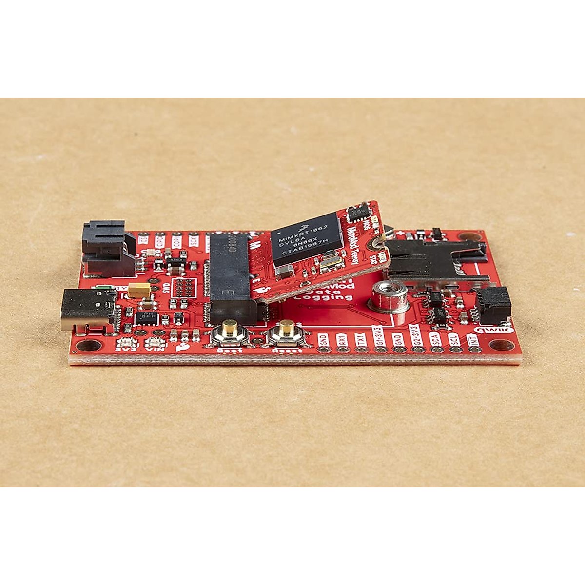 SparkFun MicroMod Teensy Processor ARM Cortex-M7 Processor Clock speeds up to 600MHz 16MB Flash Memory 102k RAM Memory 7X Serial UART Ports 4X I2C Buses 2X SPI CAN-Bus 12x GPIO USB Host and Device