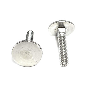 (10) 1/4-20x1-1/4 Stainless Steel Elevator Bolt Square Neck (7/8 Diameter Head) 18-8