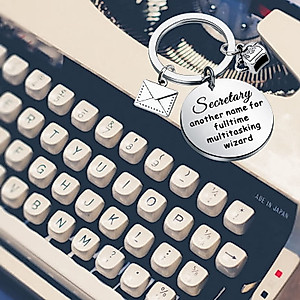 KUIYAI Secretary Keychain Secretary Staff Gift Office Worker Gift Receptionist Gift Secretary Retirement Gift (KEY-Secretary S)