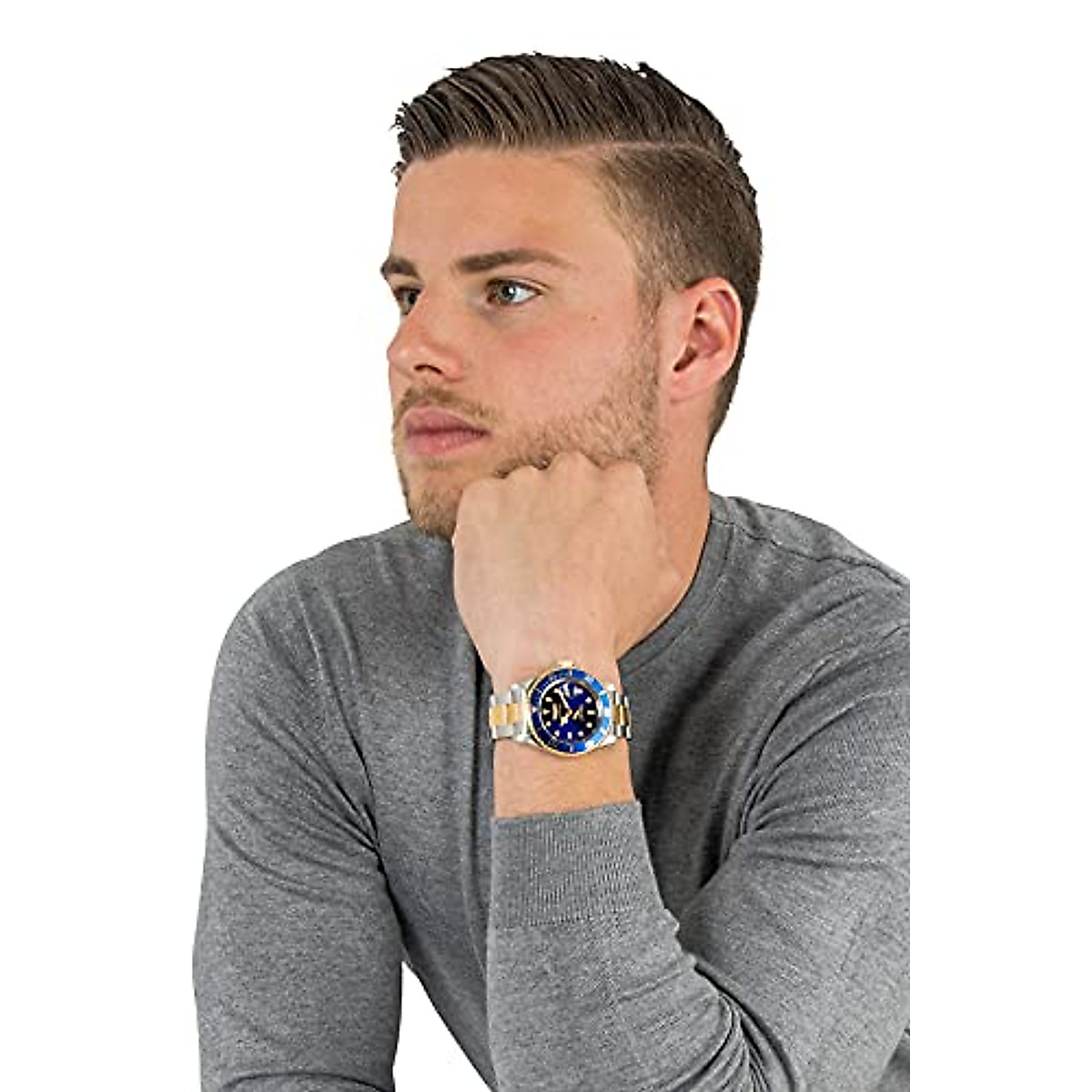 Invicta Men's Pro Diver Quartz Watch with Stainless Steel Strap, Two Tone, 20 (Model: 26972)