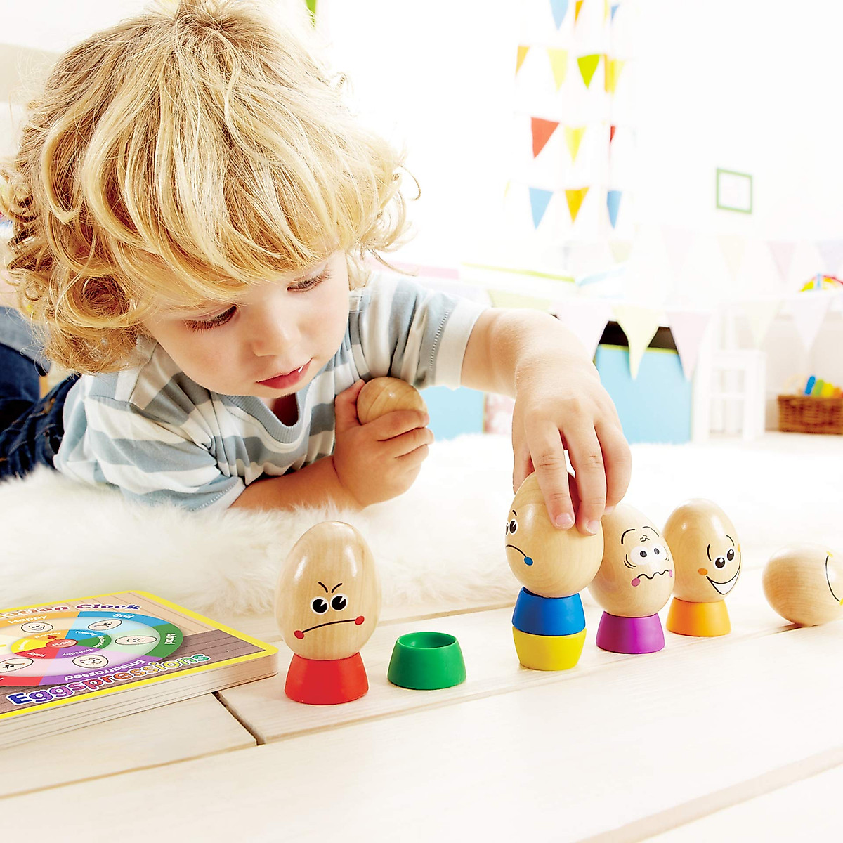 Hape Eggspressions Wooden Learning Toy with Illustrative Book