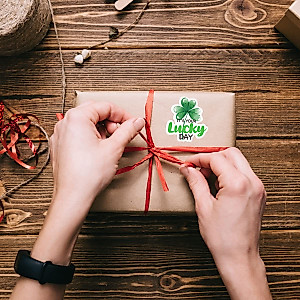 200 PCS It’s Your Lucky Day Cute Patrick's Day Stickers,Cute Envelopes Stickers for Business Packages/Handmade Goods/Bags,Patrick's Day Theme Small Shop Business Stickers for Envelopes Seals