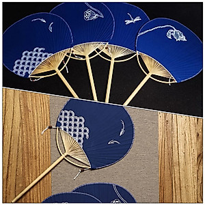 Cabilock and Fan Summer Round Fan Exquisite Circular Fan Japanese Round Fan Chinese Fan Japanese Style Fan Japanese Fan Dancing Fan Dancing Props Japanese Decor Fan Decorative Handle Fan