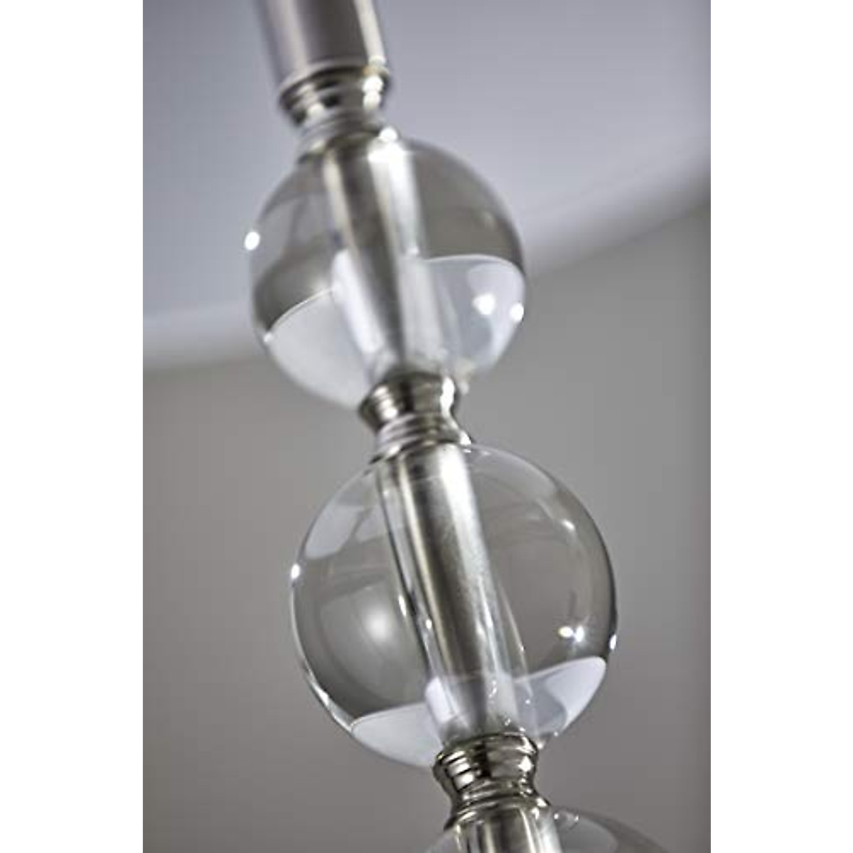 Adesso 1585-22 Olivia 3-Piece Floor Lamp Set, 60.5 in./23 in., 150W, Brushed Steel/White, 3 Steel Lamps