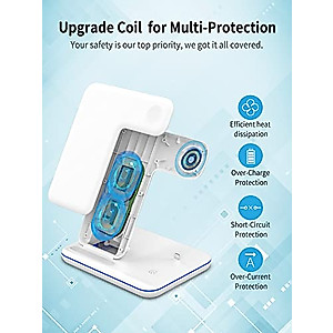 Wireless Charger 3 in 1, Any warphone Wireless Charging Station for Multiple Devices, Charger Station Compatible with iPhone 14/13/12/11/Pro/Max/XS/XR/X/8, iWatch 8/7/6/SE/5/4/3/2, AirPods Pro/3/2/1