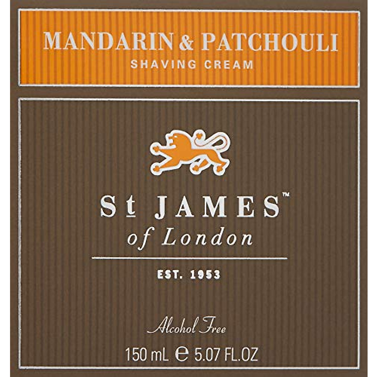 St James of London Mandarin & Patchouli Shave Cream Jar, 5.07oz