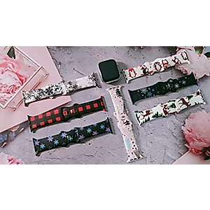 Christmas Tree Pink Background Watch Band Compatible with Apple Watch 38mm 40mm 41mm, Xmas Iwatch Bands Wristbands Soft Silicone Strap Adjustable Replacement Accessories for Series 8/7/6/SE Women Men