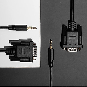 LIANSHU DB9 Male to DC3.5mm Male Serial RS232 Cable 6feet DB9 Male to 3.5mm Serial Cable L= 6FT Black