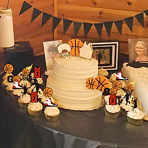 24 Pack Basketball Cupcake Toppers Basketball Player Slam Dunk Basketball Apparel Cupcake Picks Baby Shower Basketball Players Sports Theme Birthday Party Cake Decorations Supplies
