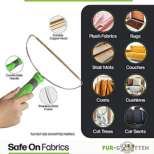 Pet Hair Remover - Reusable Dog Hair Remover and Cat Hair Remover | Pet Hair Remover for Couch, Furniture, Carpet, Car Seats or Bedding | Pet Hair Removal Tool with Carpet Scraper by FUR-GOTTEN