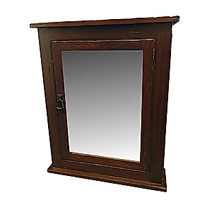 24" W x 30" H Rustic Mission Medicine Cabinet/Surface Mount/Dark Finish/Handmade