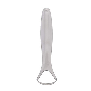 Flybloom Tongue Scraper, Reusable Portable Stainless Steel Tongue Cleaner Brush for Adults(Silver Color)