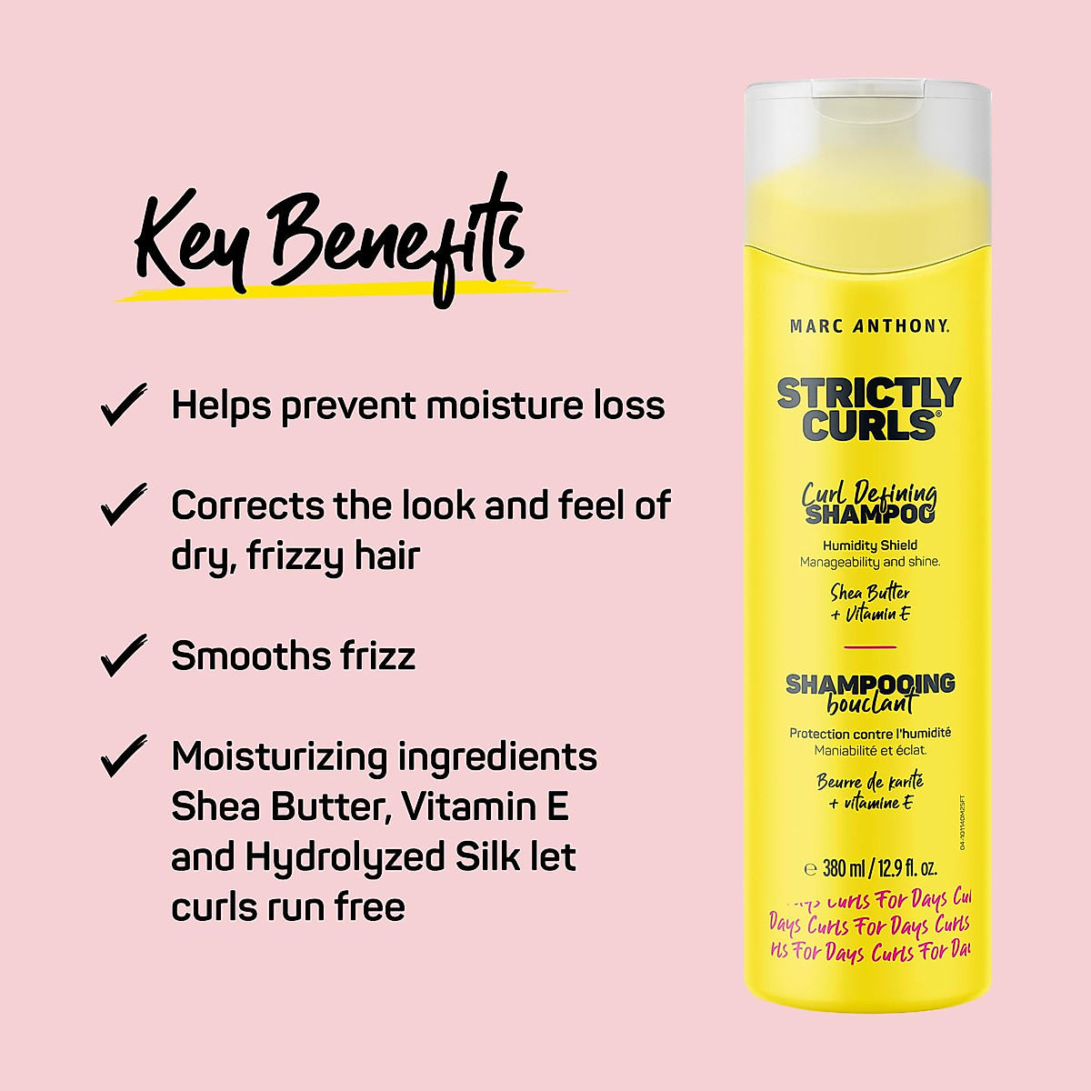 Marc Anthony Strictly Curls Curl Defining Shampoo, 12.9 Ounces (129319)