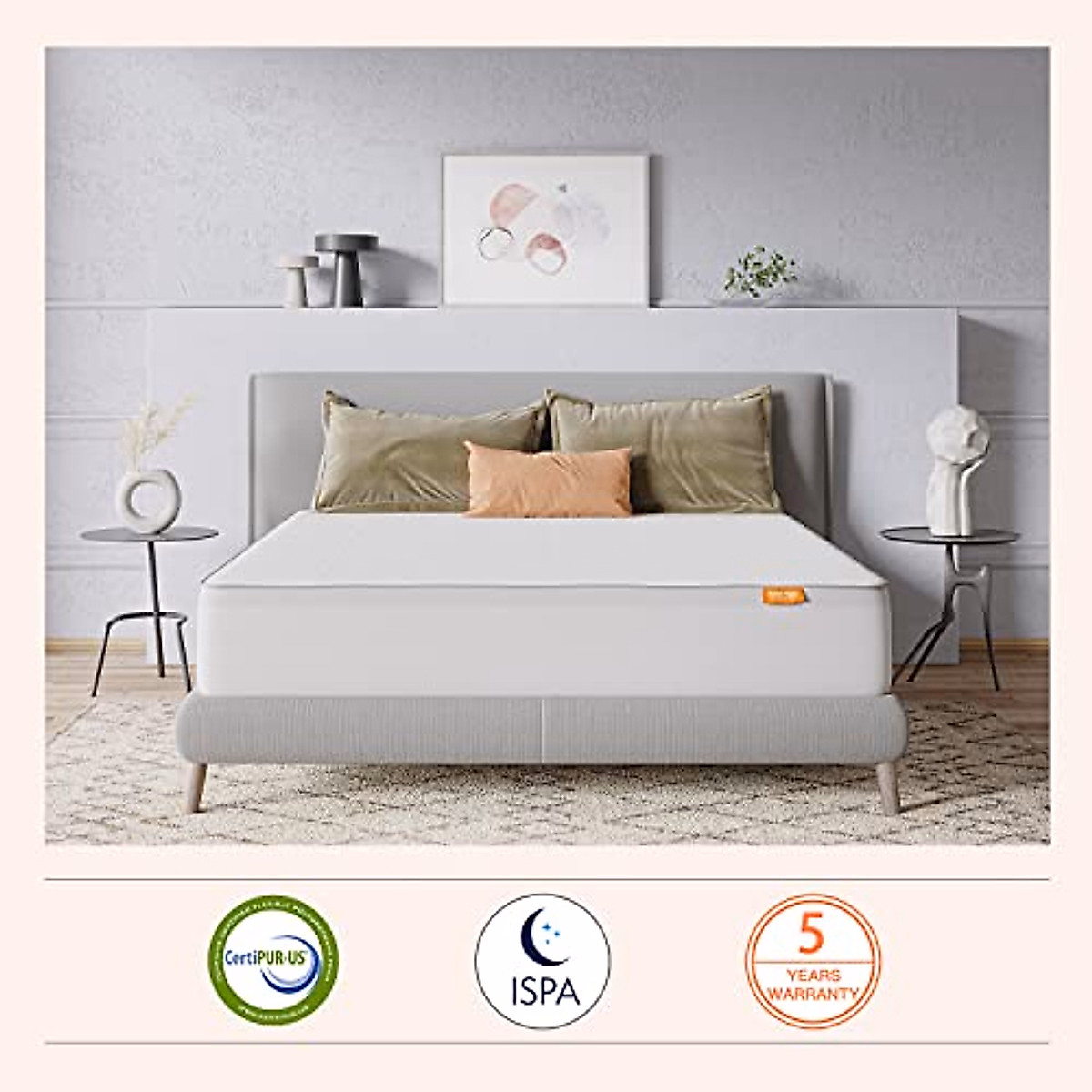 Sweetnight King Size Mattress Topper, 2 Inch Cooling Gel Memory Foam Mattress Topper for Decompression, Ultra Plush Waterproof Mattress Topper with Breathable Design, King Size