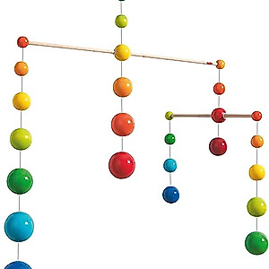 HABA Nursery Room Wooden Mobile Rainbow Balls (Made in Germany)