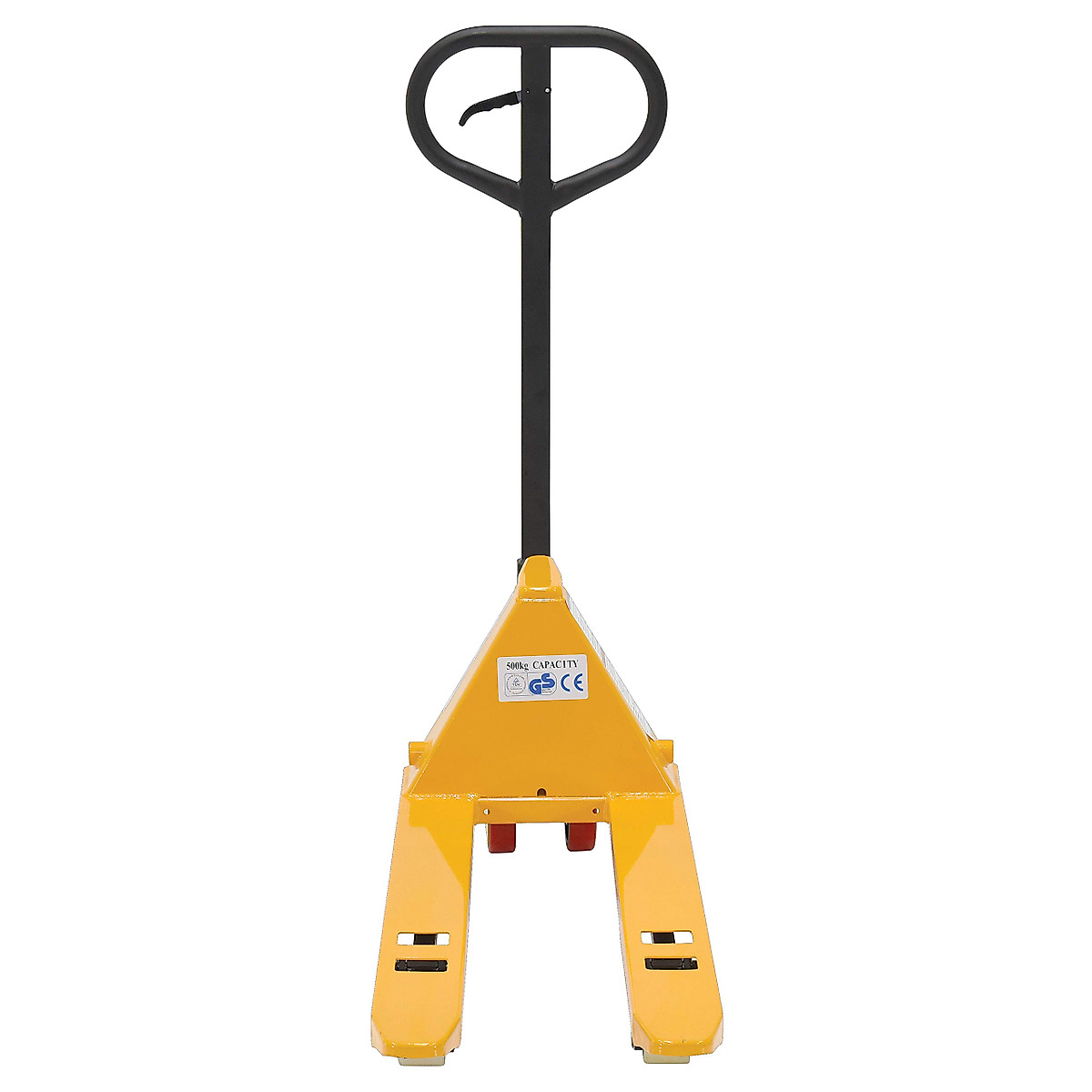Vestil PM1-1532-MINI Steel Mini Hand Pallet Truck 45 in. x 15 in. x 45 in. 1100 Lb. Capacity Yellow