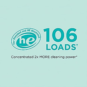 Amazon Brand - Mama Bear Concentrated Liquid Baby Laundry Detergent, Free & Clear, 106 Count, 79.5 FL OZ