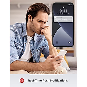 X-Sense Smart Carbon Monoxide Detector, Wi-Fi CO Detector, Real-Time Push Notifications via X-Sense Home Security App, Replaceable Battery, Optional 24/7 Professional Monitoring Service, XC04-WX