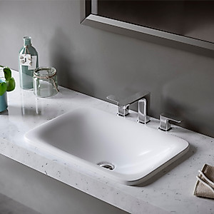 Karran Venda KBF514 2-Handle Three Hole Widespread Bathroom Faucet with Matching Pop-up Drain in Chrome