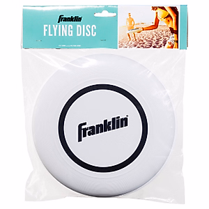 Franklin Sports Flying Disc - Sport Disc for Beach, Backyard, Lawn, Park, Camping and More - 140 Gram Disc - Perfect for Dogs - Great for All Ages, White