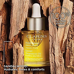 Clarins Santal Face Treatment Oil | Hydrates, Smoothes and Comforts Skin | Calms Redness and Irritations | Visibly Minimizes Fine Lines | Skin Is Immediately Soft* | 100% Natural Plant Extracts