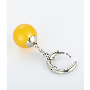 TOKYO HARVEST Natural Gemstone Agate and Stainless Steel Earrings Hypoallergenic & Nickel Free Jewelry (Yellow)