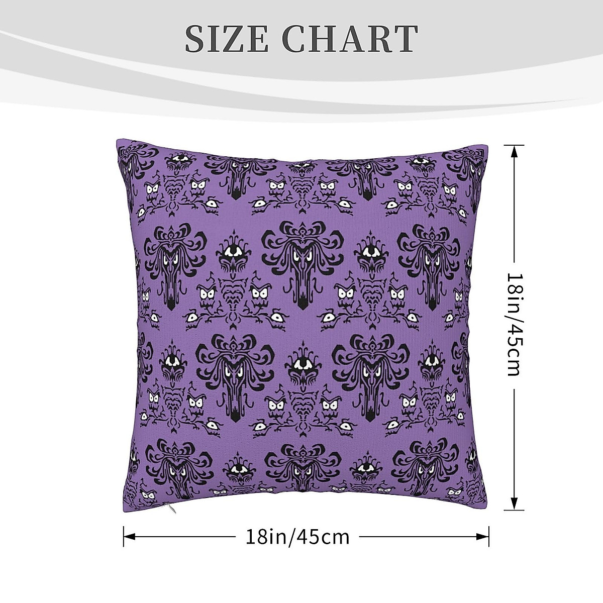 Befodam Haunted The Mansion Throw Pillow Covers Square 18x18 Inch Pillowcases for Home Sofa Cushion Cover Living Room Outdoo Decor