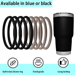 Generic 8 Pack Suitable for 20 oz yeti rubber seal replacement,Suitable for Yeti Rambler、Chillout、Rtic、Hogg、Beast、Mossy Oak、Ozark Trail Brand mugs, 1, WFGSADWSA060