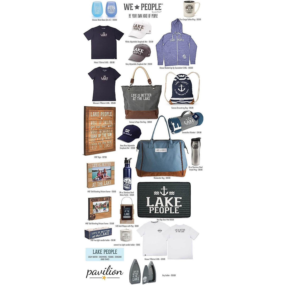 Pavilion - Life is Better at The Lake - 11.75 Inch Hanging Key Box