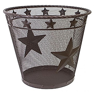 DeLeon Collections Metal Wire Star Western Mesh Waste Basket