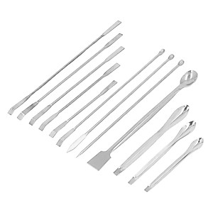 Laboratory Spatula, Stainless Steel Medicine Spoon Laboratory Scraper Stainless Steel Laboratory Scraper Mini Spoon Set for Trace Drugs, Lab Spatulas