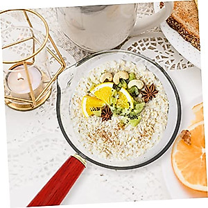 FUOYLOO small milk pot cooking saucepan small soup pot wax melting pot mini butter warmer spouted milk pot 1 qt saucepan with lid small pot serving bowl oven Glass French baby candy