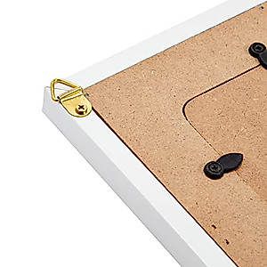 Juvale Baby Sonogram Picture Frame for 3 Ultrasound Photos, Love at First Heartbeat (17 x 7.5 x 0.5 In, White)