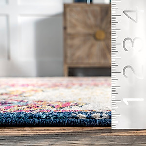 nuLOOM Maranda Transitional Medallion Area Rug, 7x9, Multi