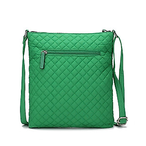 MKF Women's Quilted Cotton Crossbody Bag for Women Lightweight Crossover Shoulder Purse