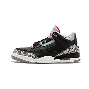 Nike Jordan Men's Air 3 Retro OG Black/Cement, Black/Fire Red/Cement Grey, 12