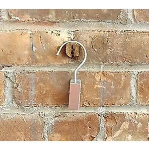 NAHANCO 610ECS12 Swivel Boot Clip Hanger, Brushed Chrome, Metal Clip, 4.5” (Pack of 12)