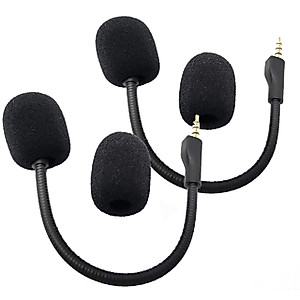 TNE 2 Pack Replacement Game Mic for Steelseries Arctis 1 Headphones Detachable Microphone Boom for Arctis 1 PS4 Pro PS5 Xbox One X Computer PC Gaming Headsets 3.5mm Jack Noise Cancelling