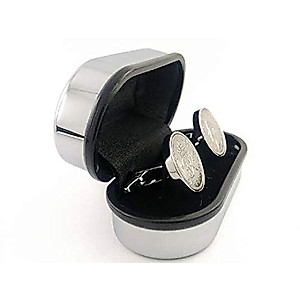 Worldcoincufflinks Cufflinks Rhodium Plated 1948 English Sixpence Cufflinks 1948 Birthday Present