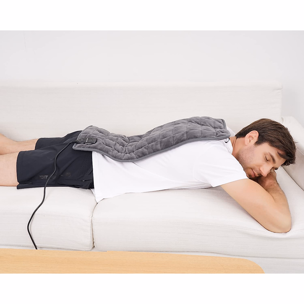 Electric Heating Pad for Back Pain, Cramps, Arthritis Relief, Far Infrared Fast Heated Pad with Moist & Dry Heat Therapy, 8 Heat Settings with Auto-Off (XA-05)