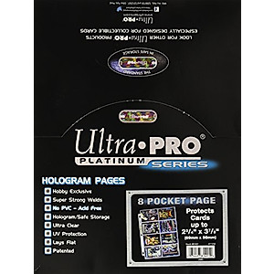Ultra Pro 8-Pocket Platinum Page with 3-1/2" X 2-3/4" Pockets 100 ct.