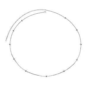 S925 Sterling Silver Waist Belt Belly Chain Adjustable Charm Body Chain Bead