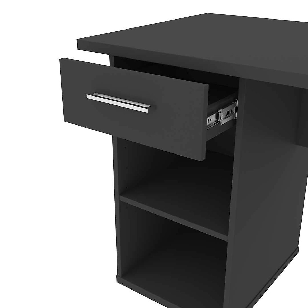 Bestar Hampton L-Shaped Corner Gaming Desk, 66W, Graphite