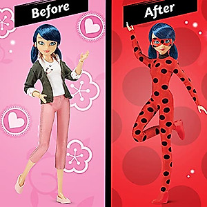 Miraculous Cat Ladybug Superhero Secret Marinette with Ladybug Fashion Outfit by Playmates Toys