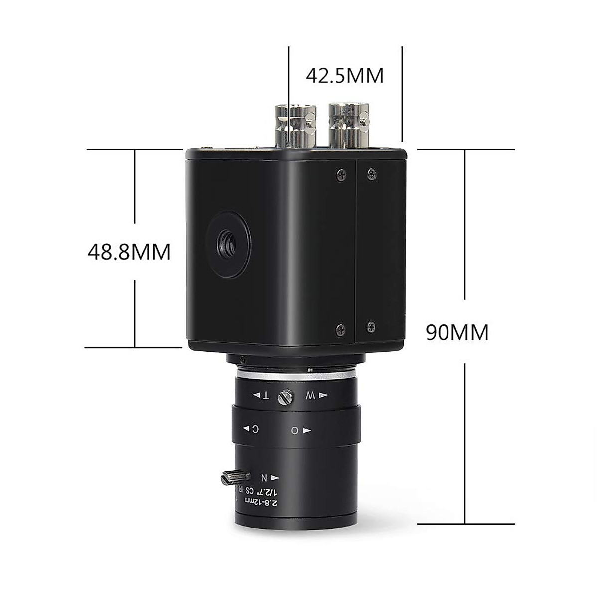 MOKOSE Mini SDI Camera, HD-SDI 2 MP 1080P HD Digital CCTV Security Camera, 1/2.8 High Sensitivity Sensor CMOS with 2.8-12mm Manual Varifocal HD Lens
