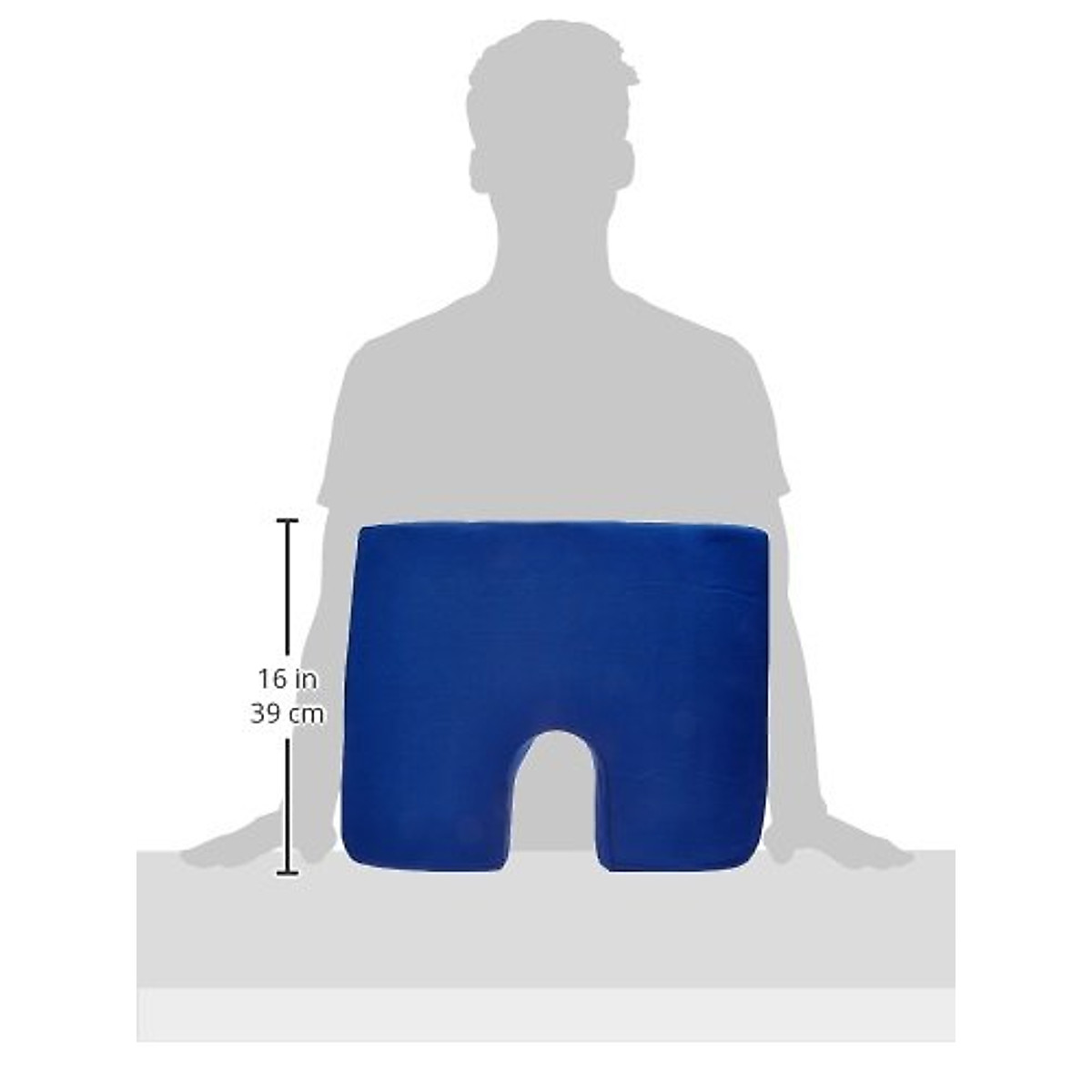 Drive Medical RTL1491COM Compressed Coccyx Cushion, Blue, One-Size