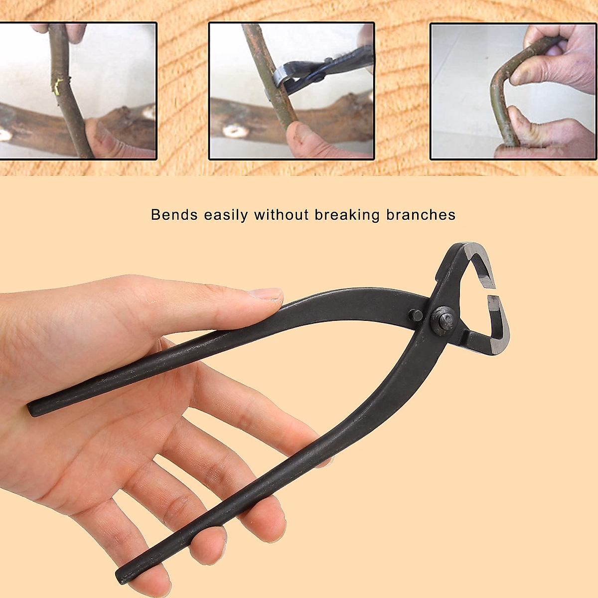 HERCHR Bonsai Concave Branch Cutter,Branch Cutter Bonsai Tools,Manganese Steel Professional Branch Pruning Shear for Flower Tree