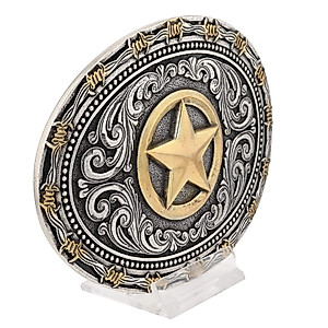 Montana Silversmiths Southwest Collection Attitude Western Belt Buckle (Two-Tone Lone Star Multicolor)